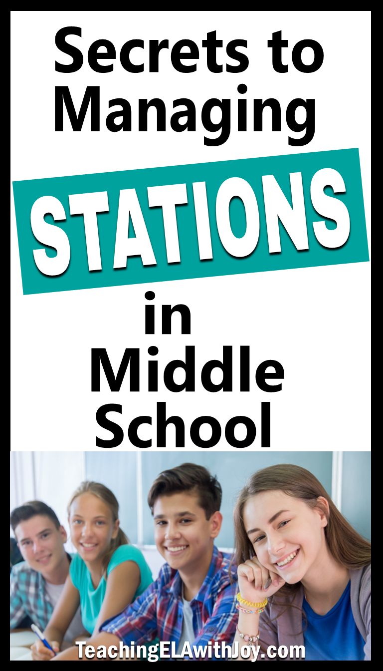 Secrets to Managing Station Work in Middle School - Teaching ELA with Joy